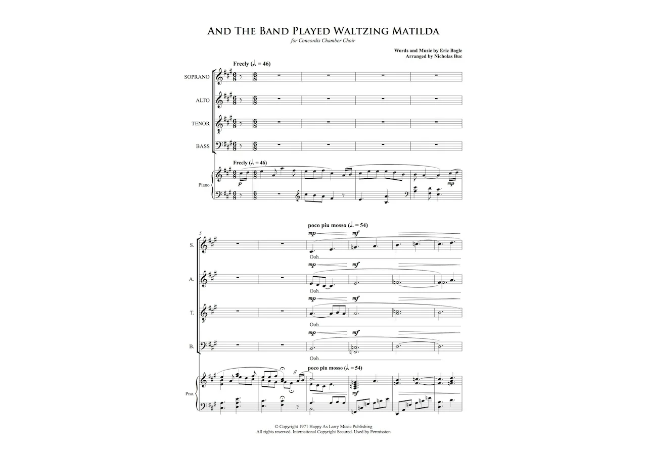 And The Band Played Waltzing Matilda — Nicholas Buc