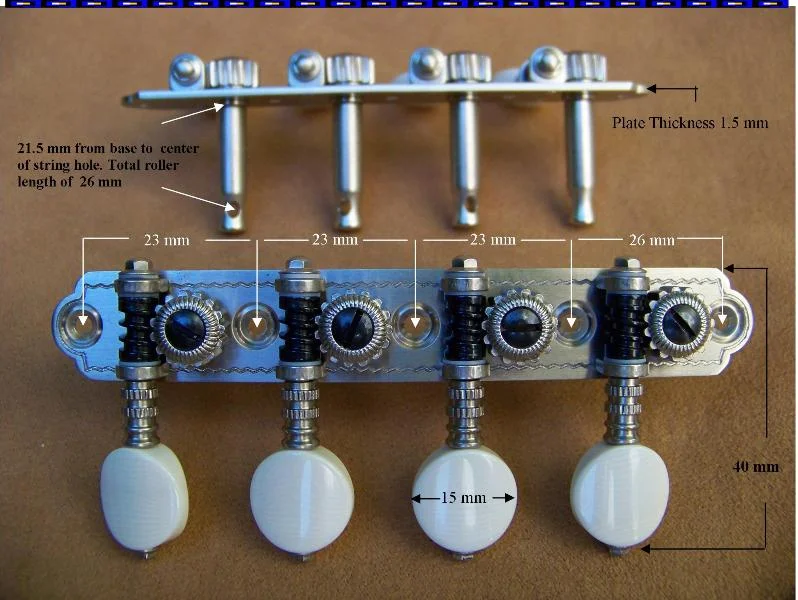 Specifications / Mandolin A Style Tuning Machines — RubnerTuners.com