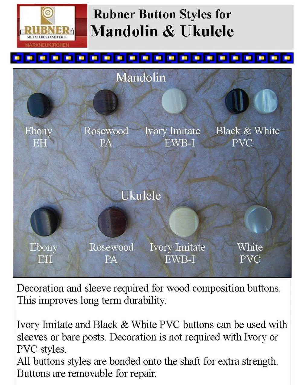 Specifications / Mandolin A Style Tuning Machines — RubnerTuners.com