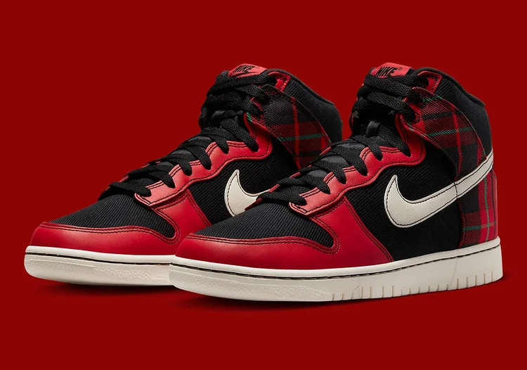 Now Available: Nike Dunk High Plaid "University Red" — Sneaker Shouts