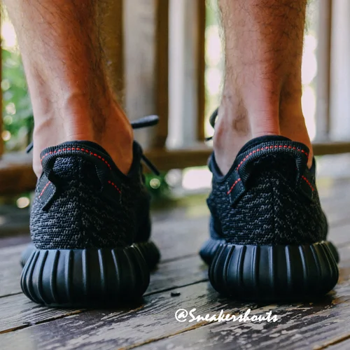 On Foot Look at the Adidas Yeezy 350 Boost Low "Black" — Sneaker Shouts