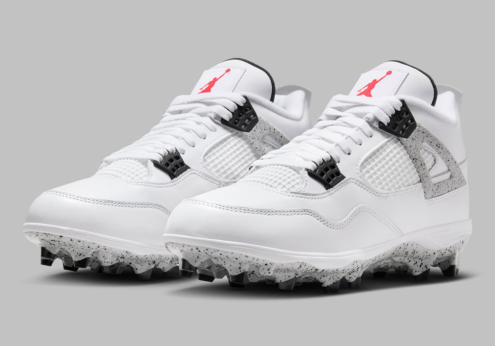 Now Available: Air Jordan 4 Retro TD Football Cleats "White Cement ...