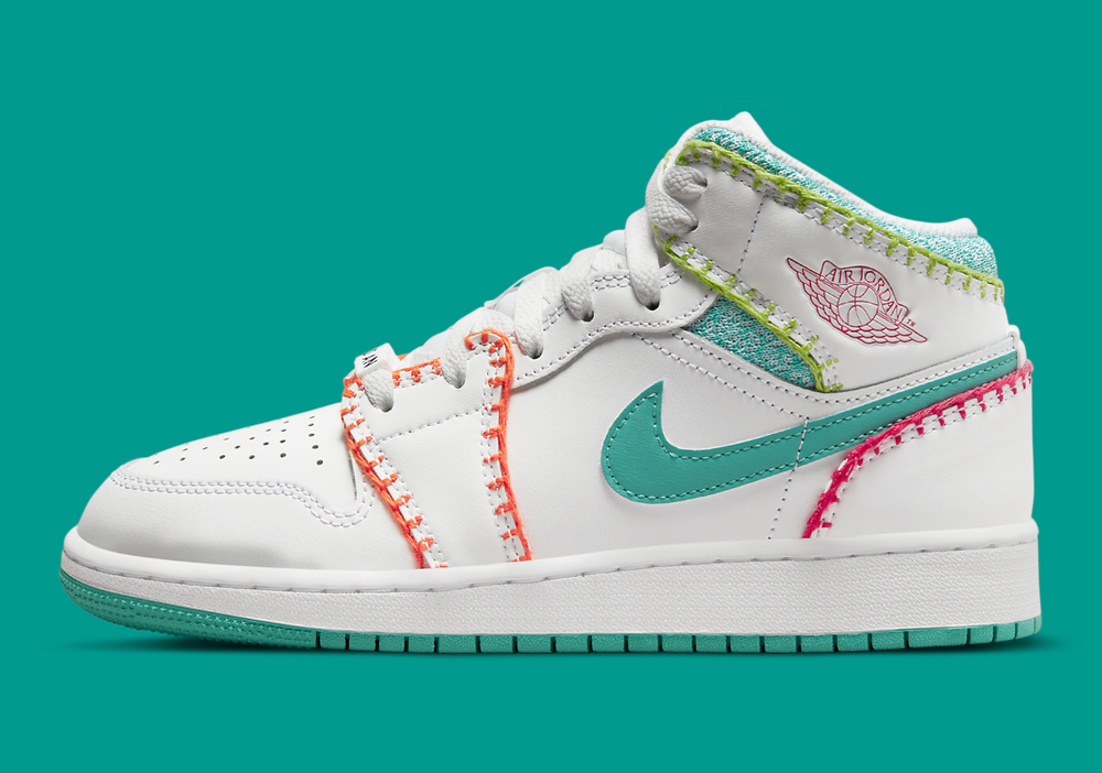 Now Available: Air Jordan 1 Mid SE (GS) "Multi Knit" — Sneaker Shouts