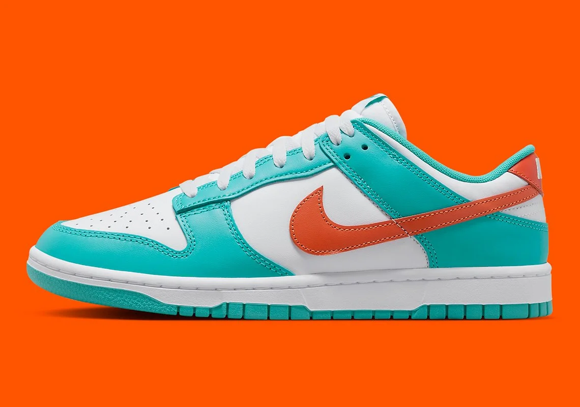 Now Available: Nike Dunk Low "Miami Dolphins" — Sneaker Shouts