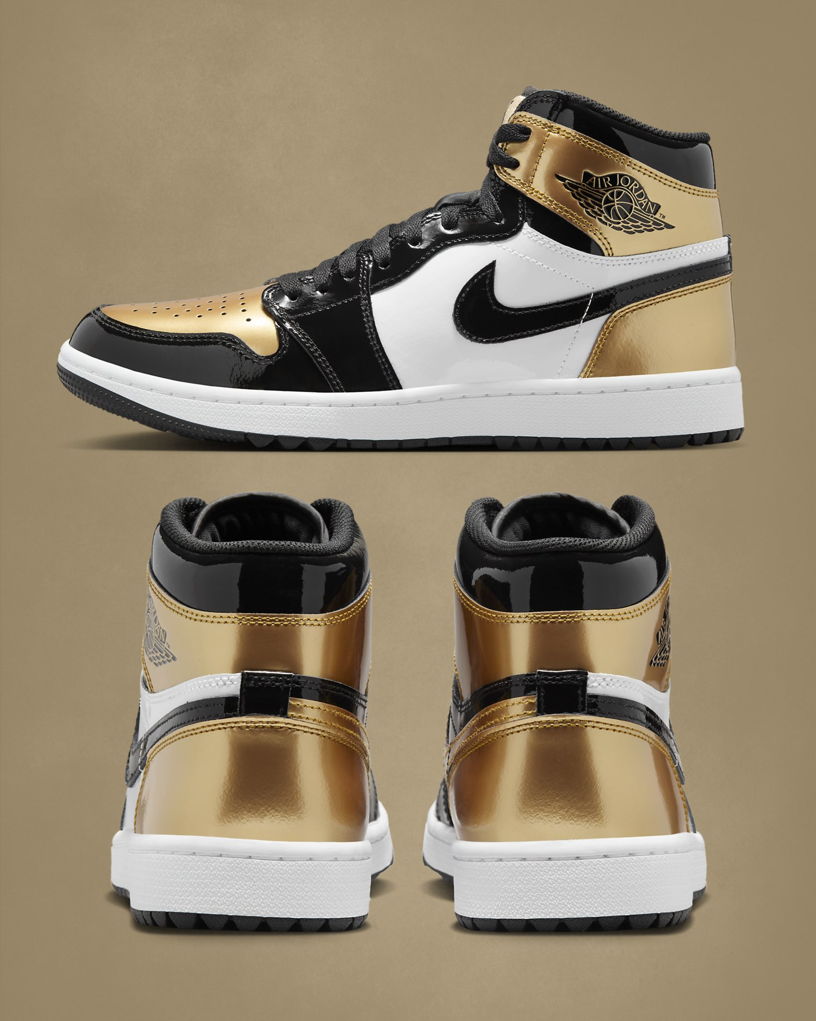 Now Available: Air Jordan 1 High Golf "Gold Toe" — Sneaker Shouts