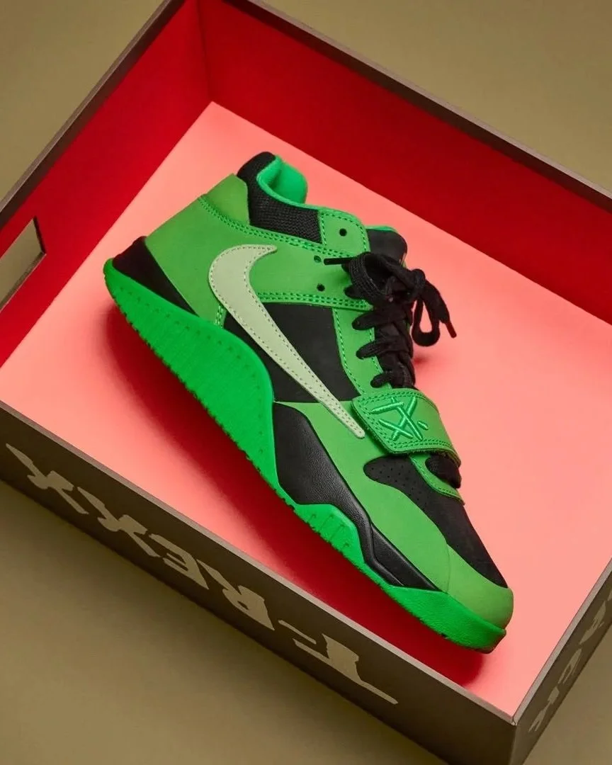 Now Available: Travis Scott x Jordan CJ1 T-Rexx "Green Spark" — Sneaker ...