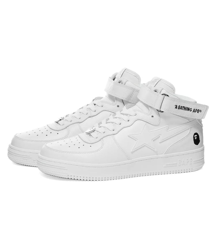 Now Available: A Bathing Ape BAPE STA Mid "Triple White" — Sneaker Shouts