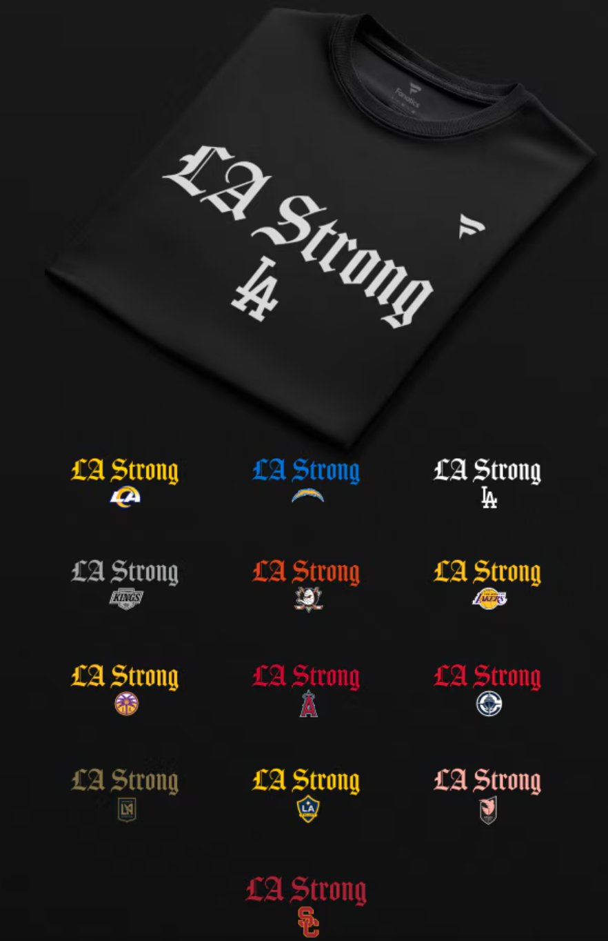 Now Available: Fanatics LA Strong T-shirts — Sneaker Shouts