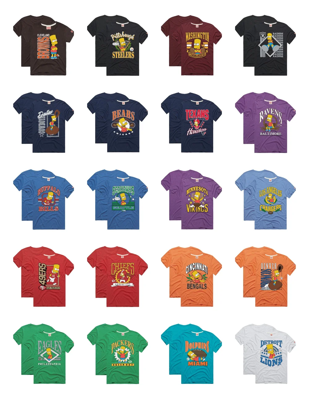 Now Available: The Simpsons x Homage NFL Collection — Sneaker Shouts