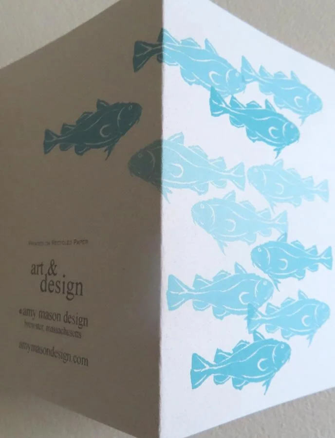 Cod Multi Turquoise Card — amy mason design