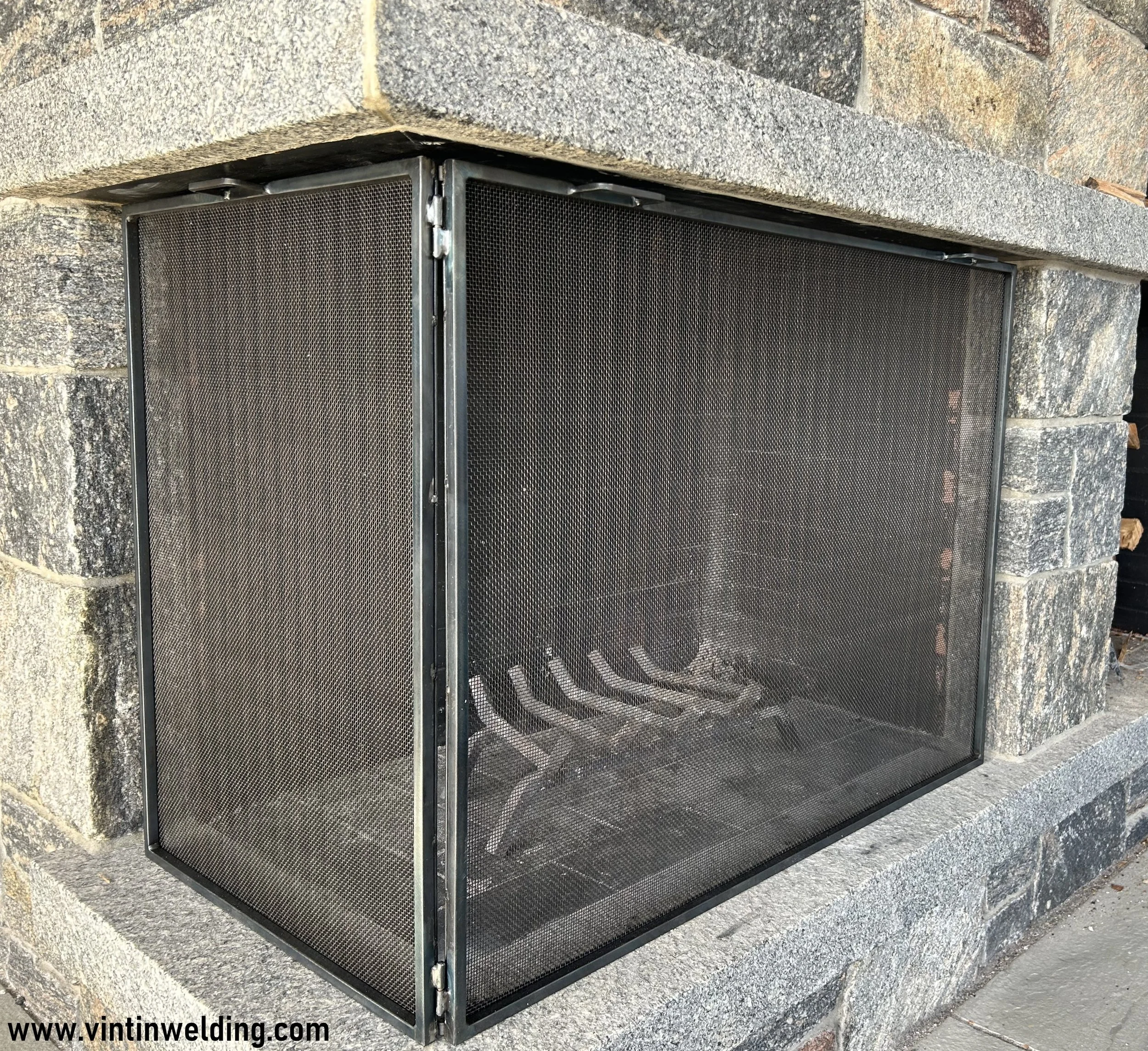 Corner Firescreen Two Panel Free Standing Custom Made to Fit Your ...