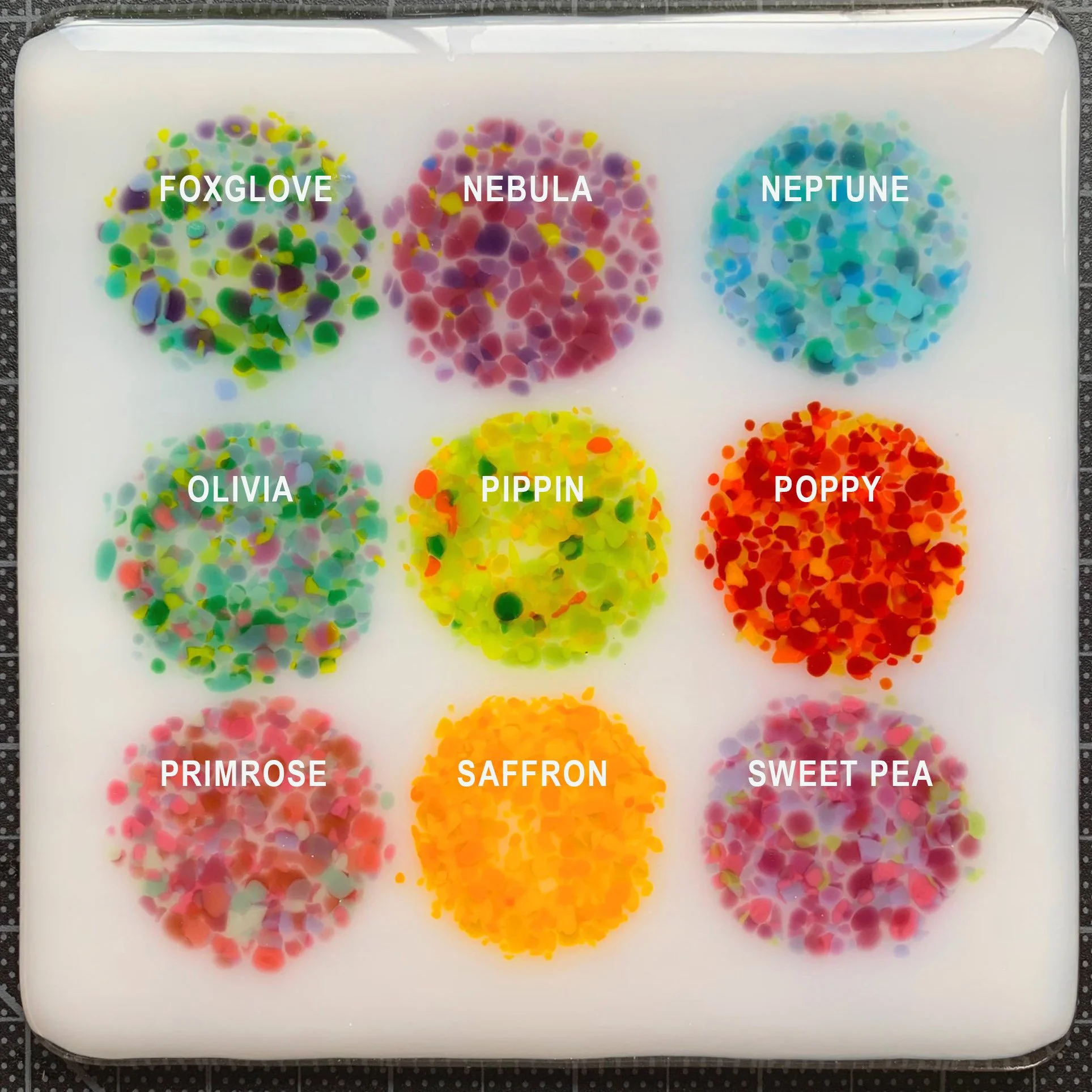 Val Cox glass frit blends