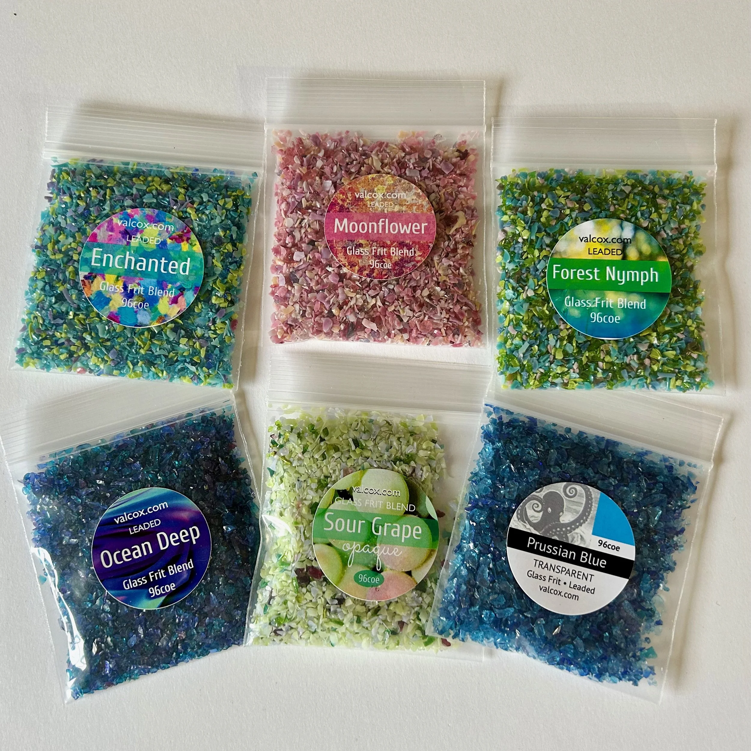 Val Cox glass frit blends