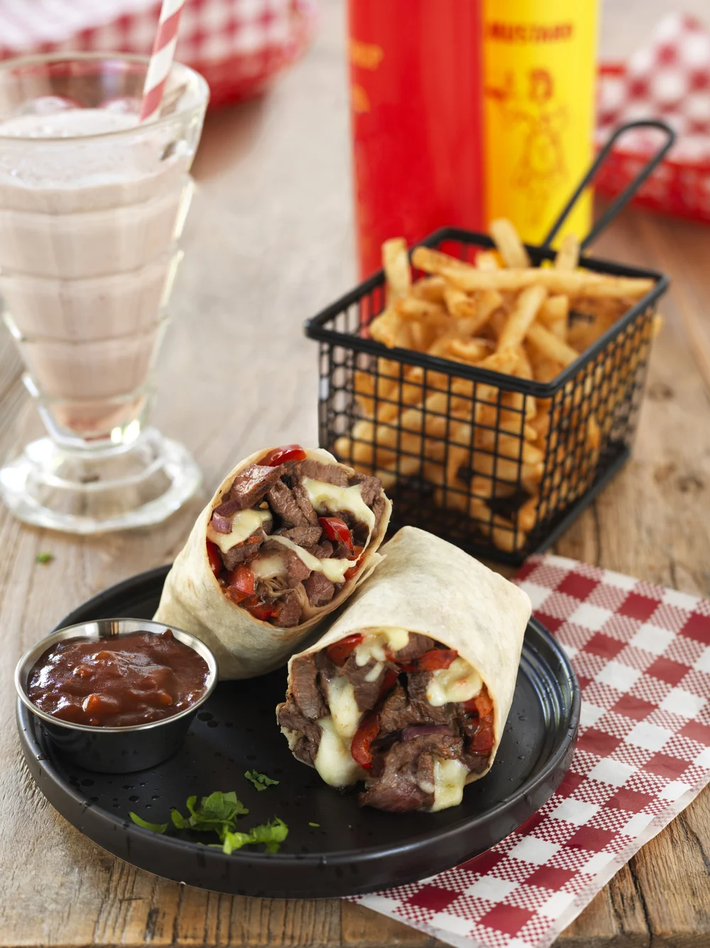 Philly Cheese Steak Wraps Recipe | Hearty | Farrah's — Farrah's