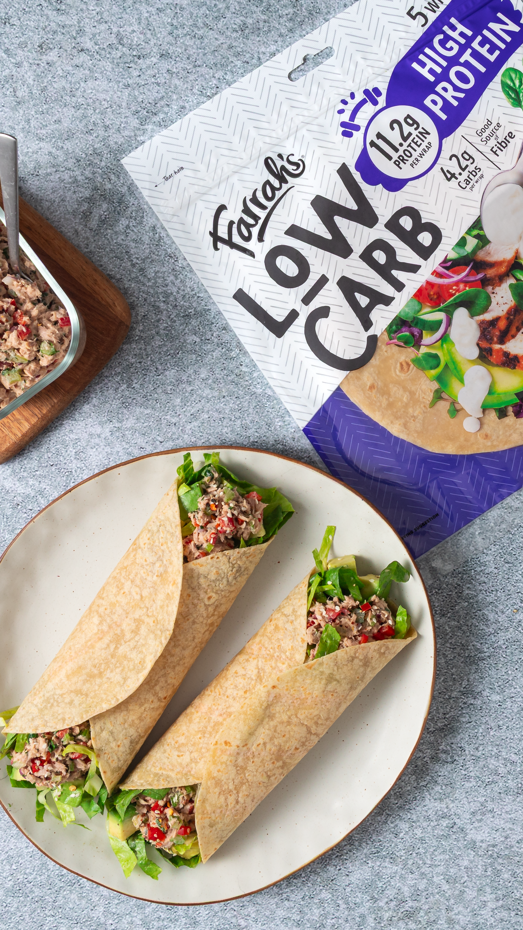 Low Carb High Protein Spicy Tuna Wraps — Farrah's