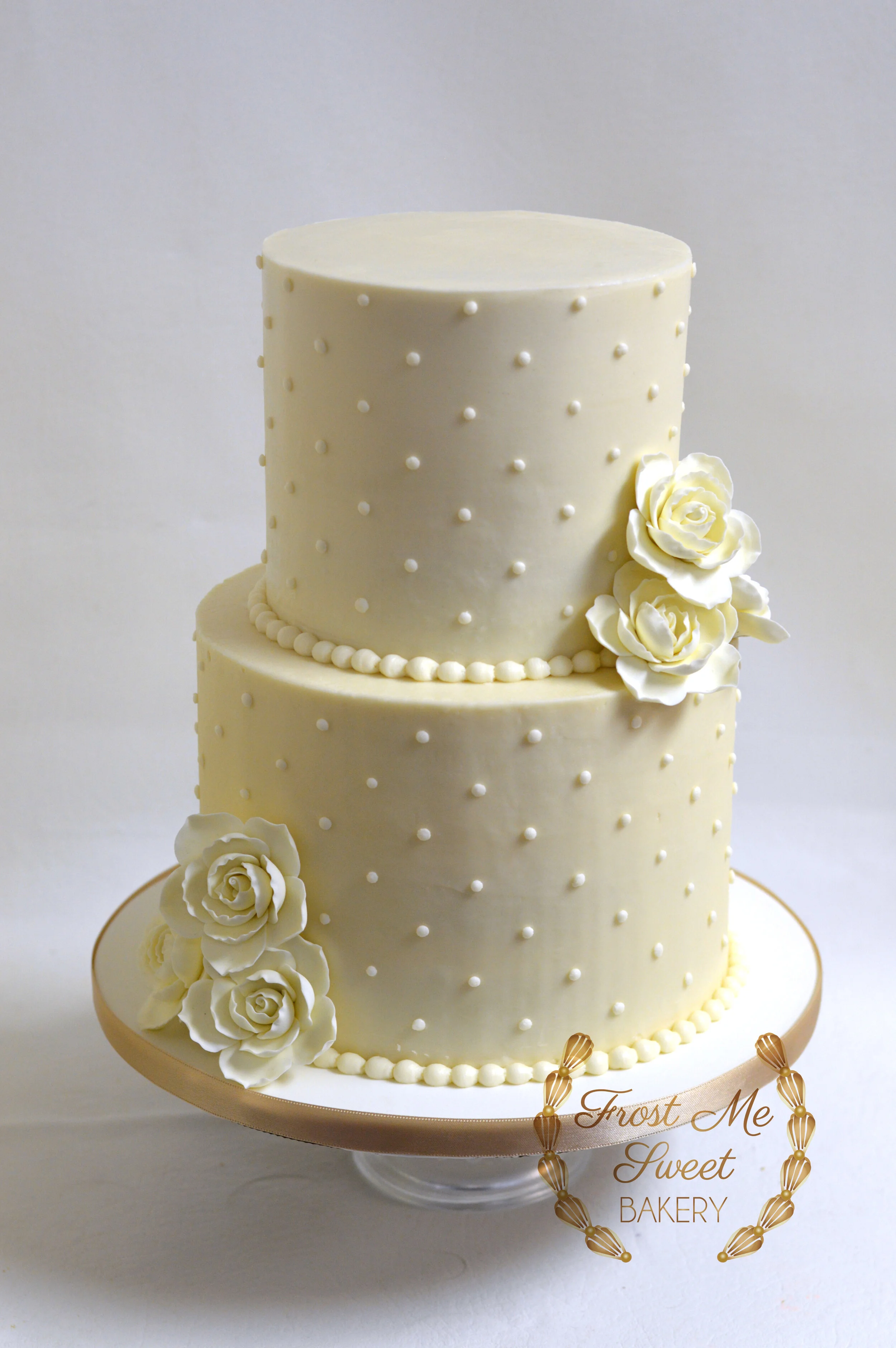 Two Tier Fondant Wedding Cake