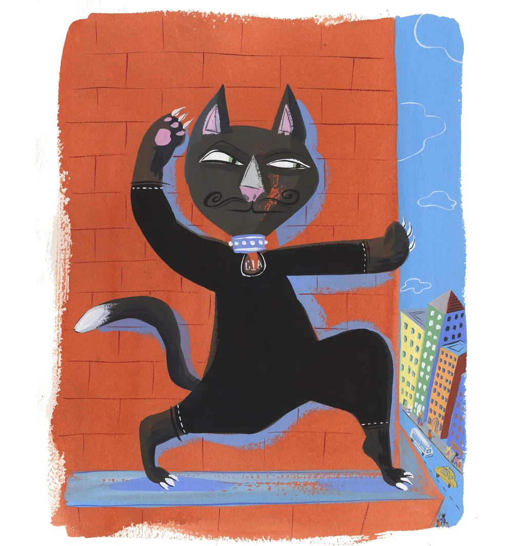 Sneaky Black Cat
