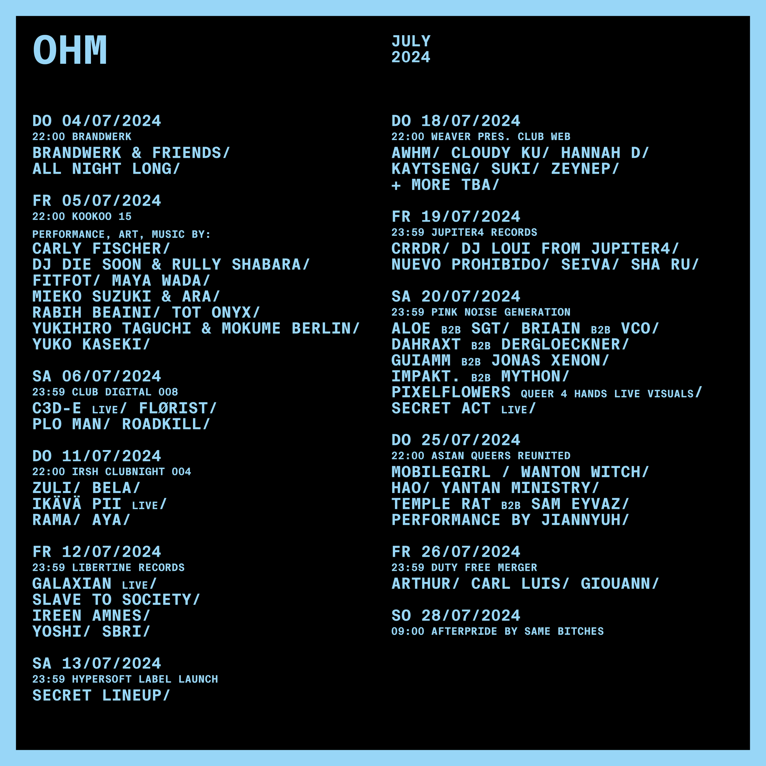 Upcoming — OHM Gallery