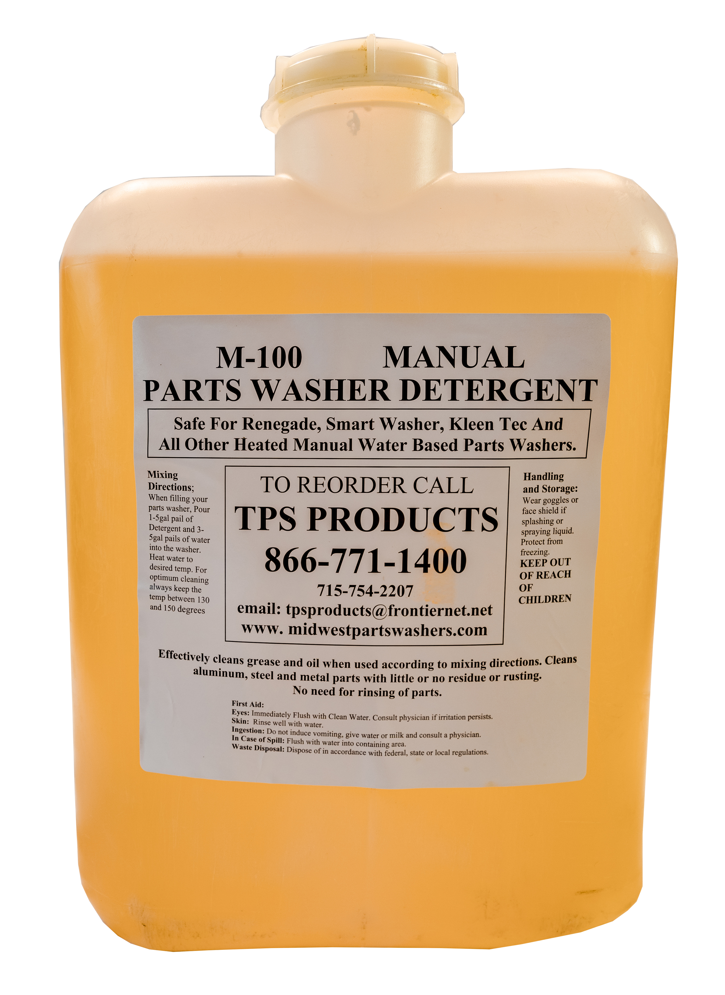 5 Gal. LIQUID- FOR MANUAL/HEATED PARTS WASHERS ONLY– (Not formulated ...