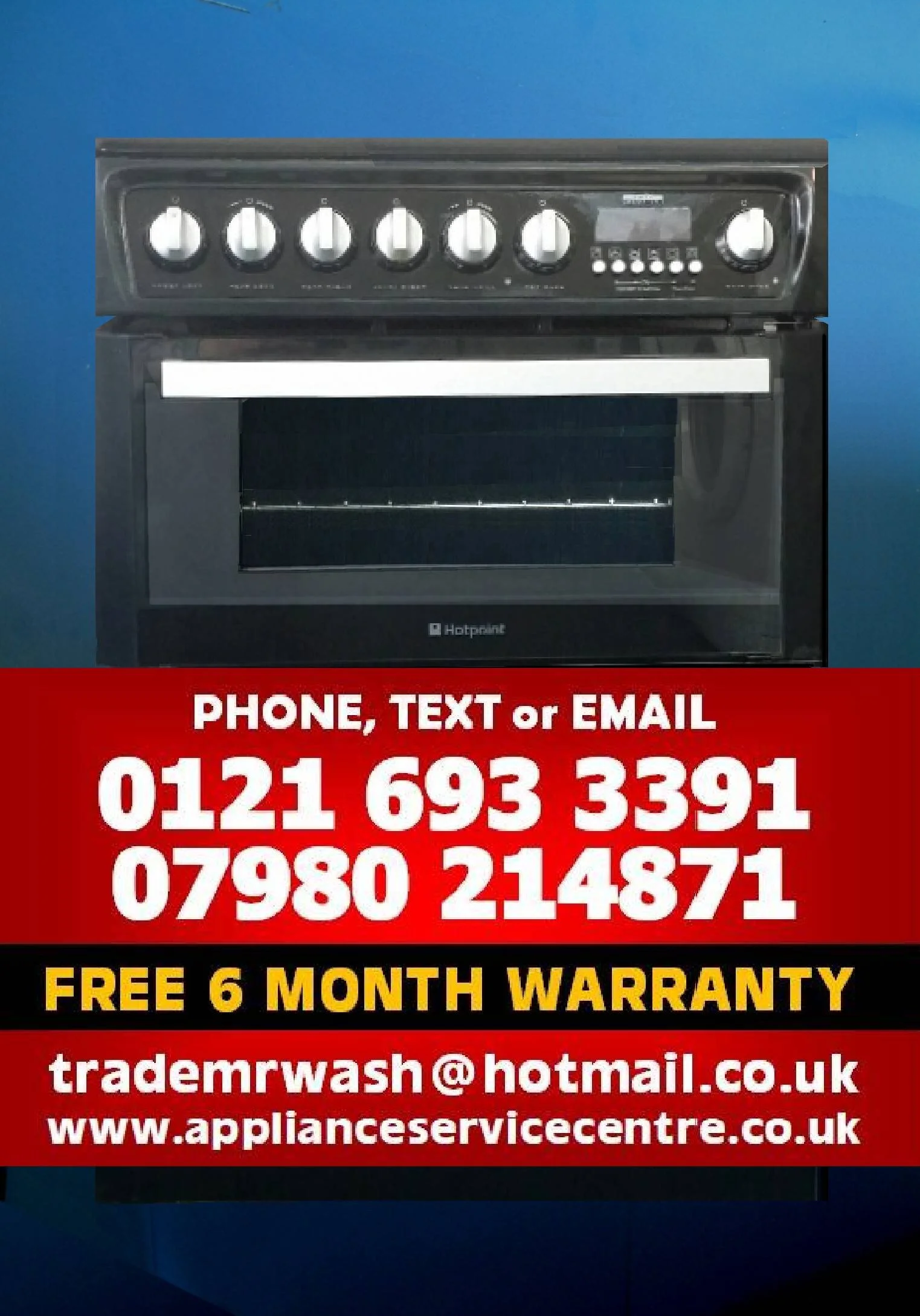 Reconditioned, used and second hand ovens and cookers.
