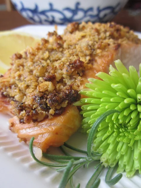 Walnut Encrusted Salmon — IBS-Free At Last!