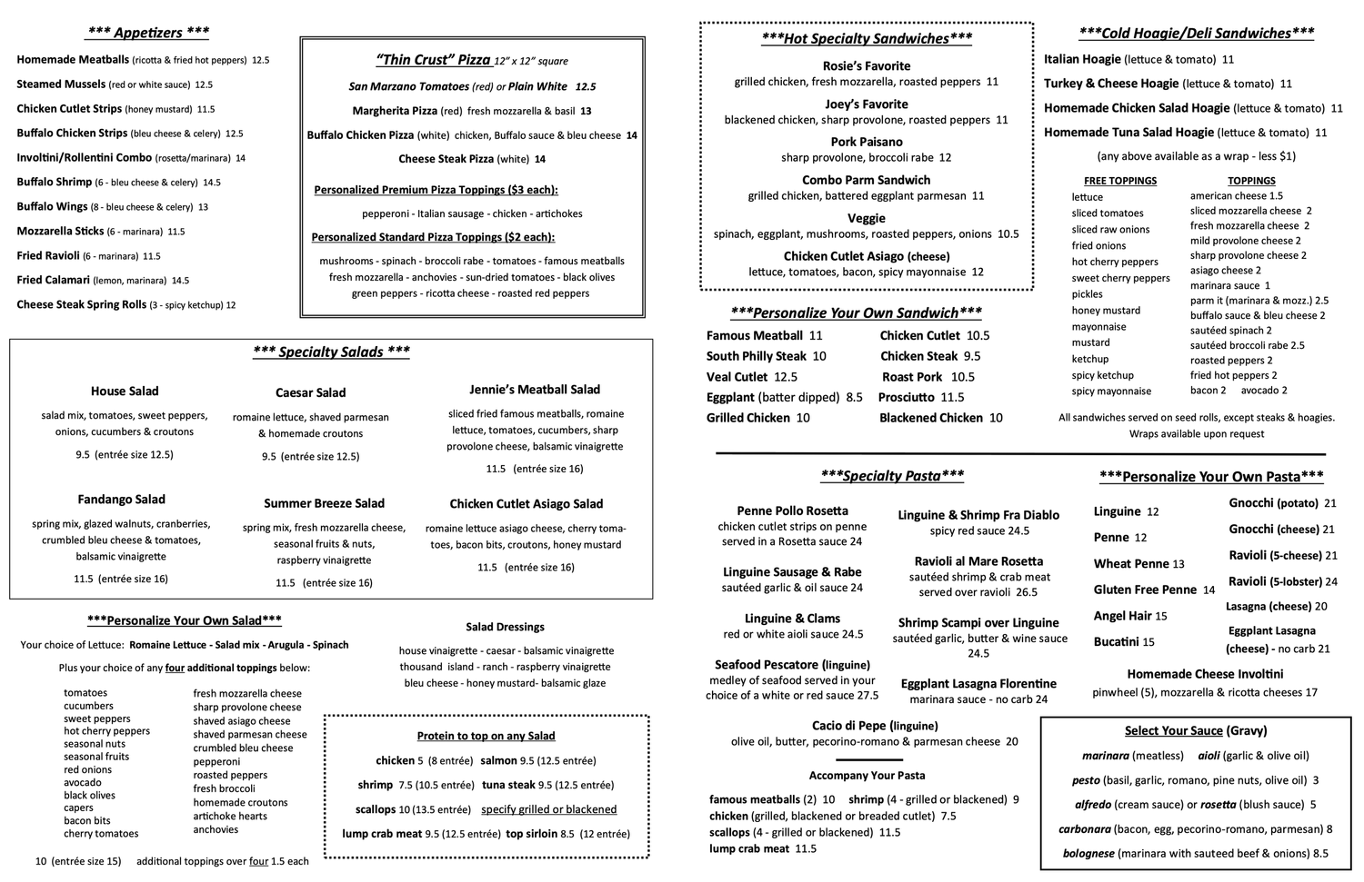 Take Out & Delivery Menu — BARRELS OF MARGATE