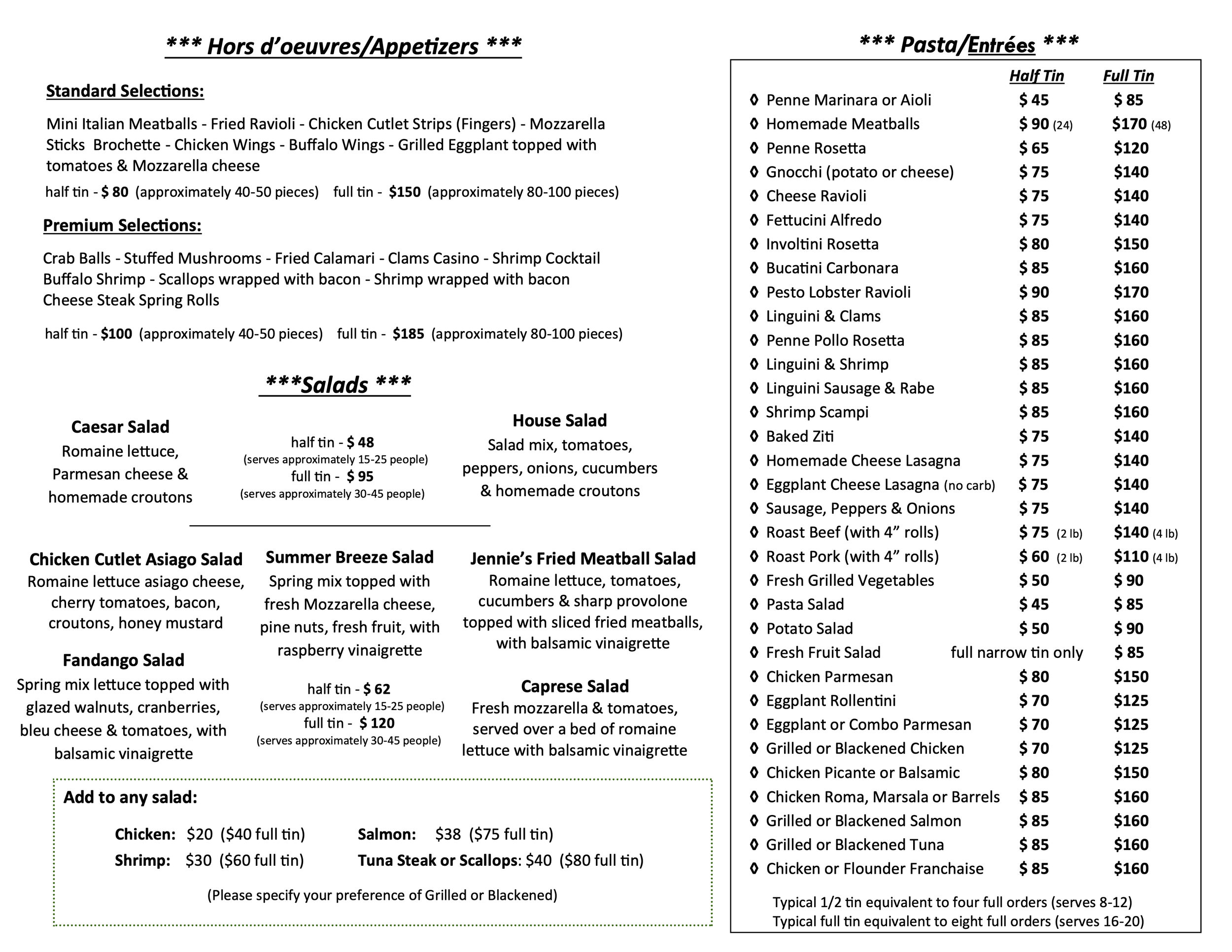 CATERING — BARRELS OF MARGATE
