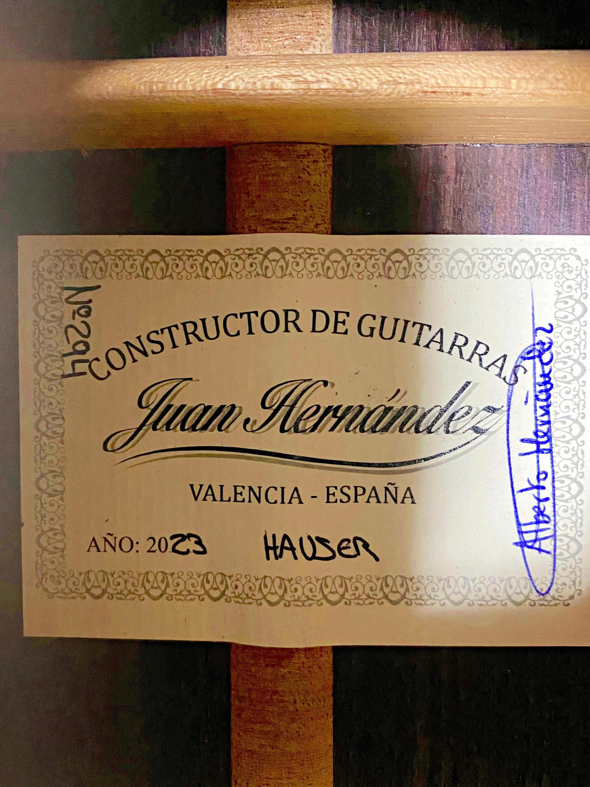 2023 Juan Hernandez, Model Hauser, Concert Classical Guitar