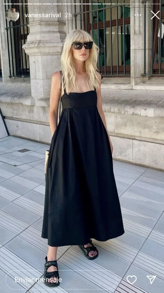 OUTFIT IDEA | BLACK COTTON DRESS — WOAHSTYLE