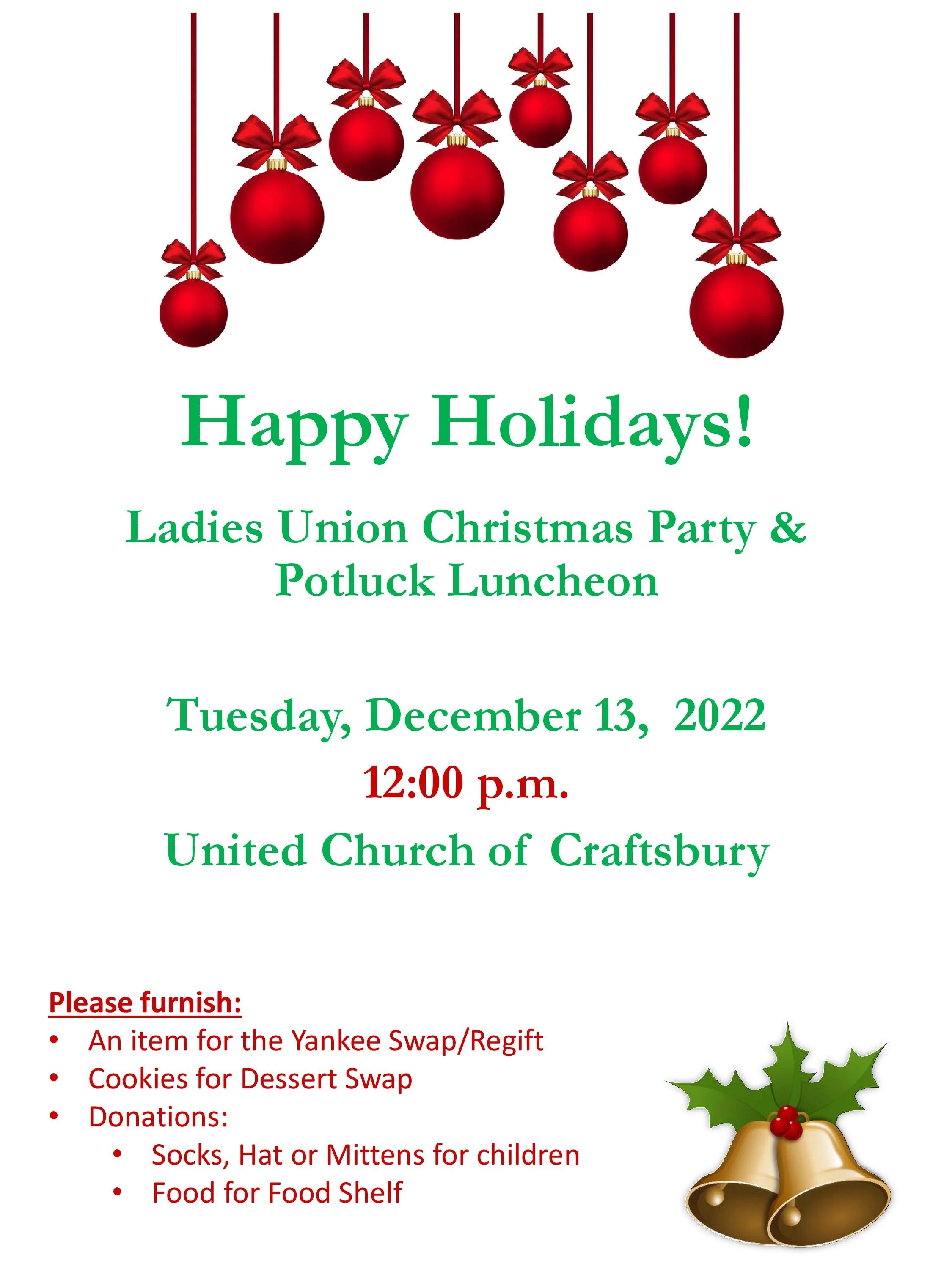 Ladies Church Christmas Party