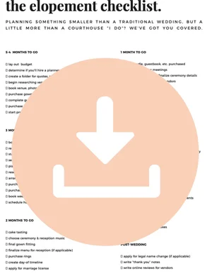 Elopement Wedding Planning Checklist and Simple Wedding Planning ...