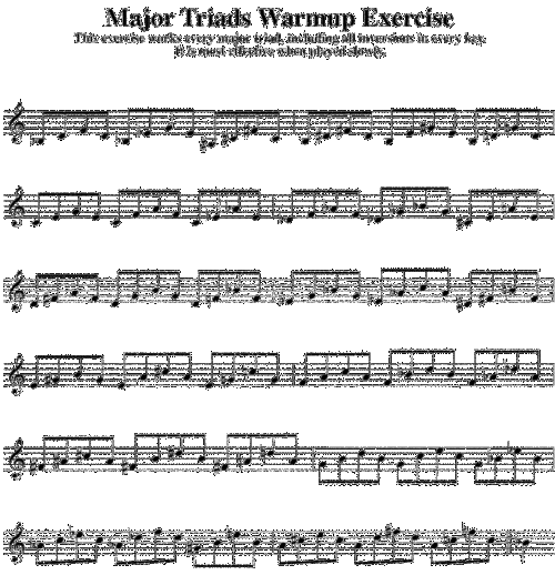 Major Triads Warmup Exercise — Javier Arau