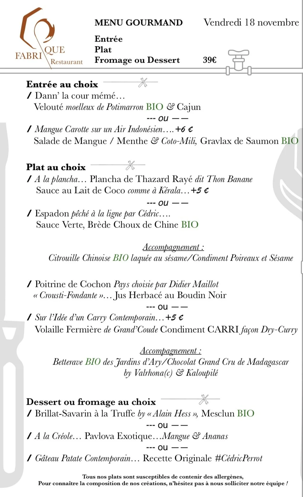 Manzé — Restaurant La Fabrique Saint-Denis, La Réunion