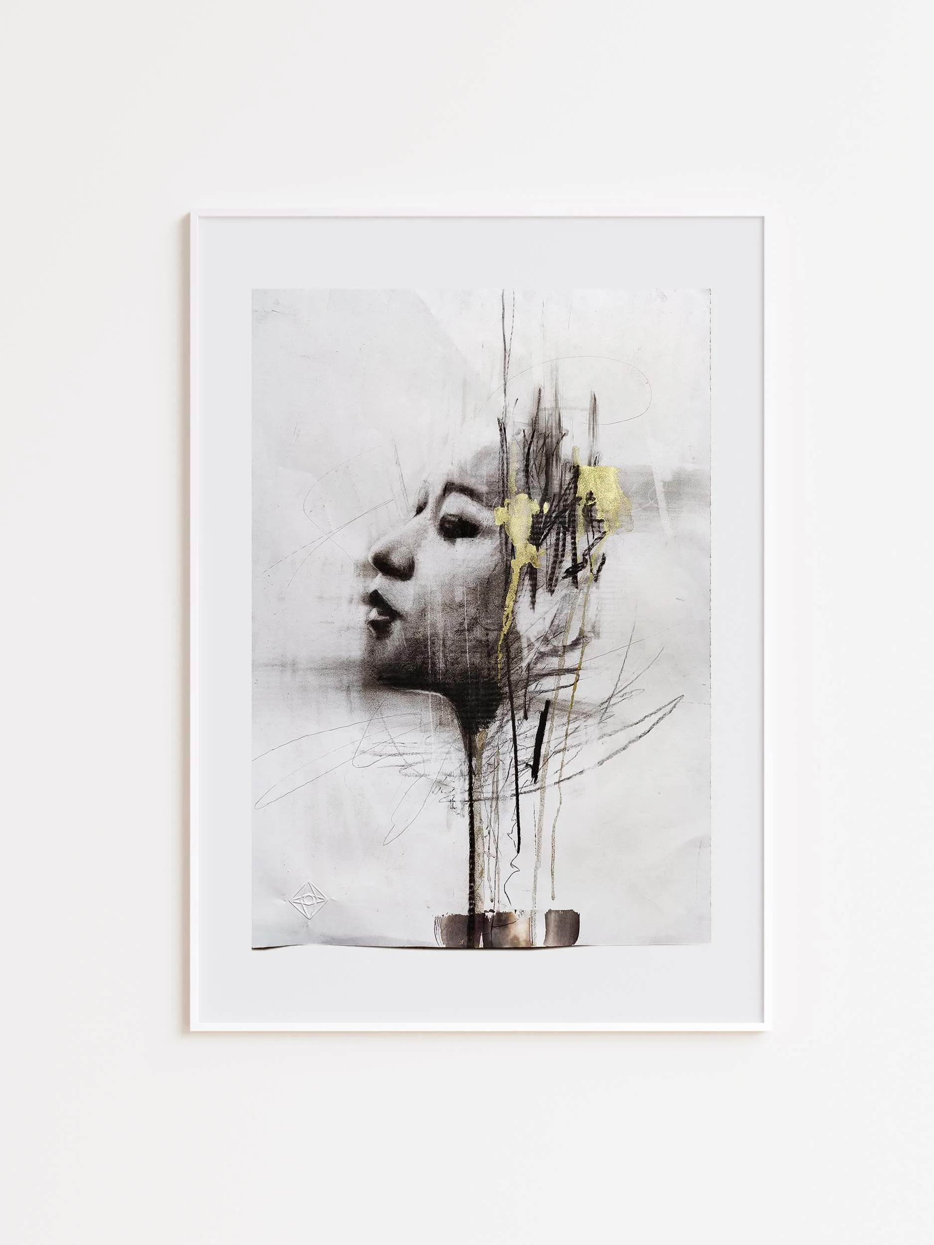 Charcoal Abstract Art Faces