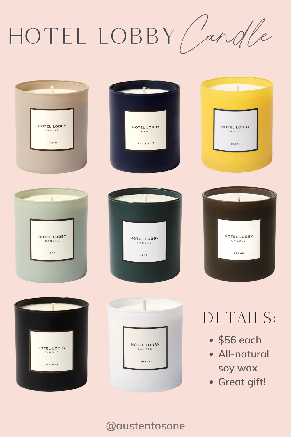 Your Guide To Hotel Lobby Candle Scents