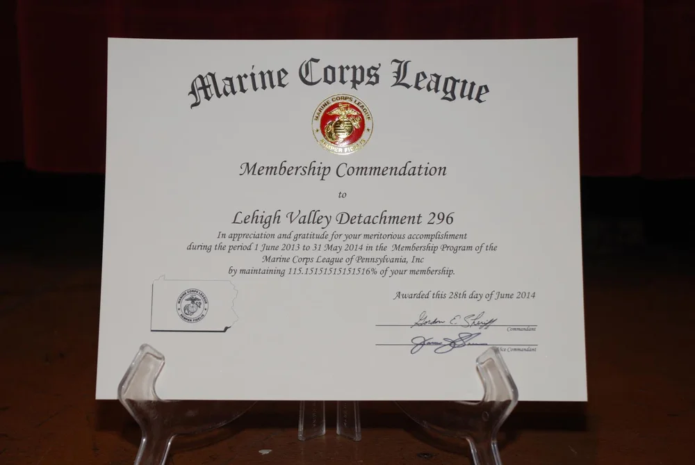 Certificate Of Commendation Usmc Template