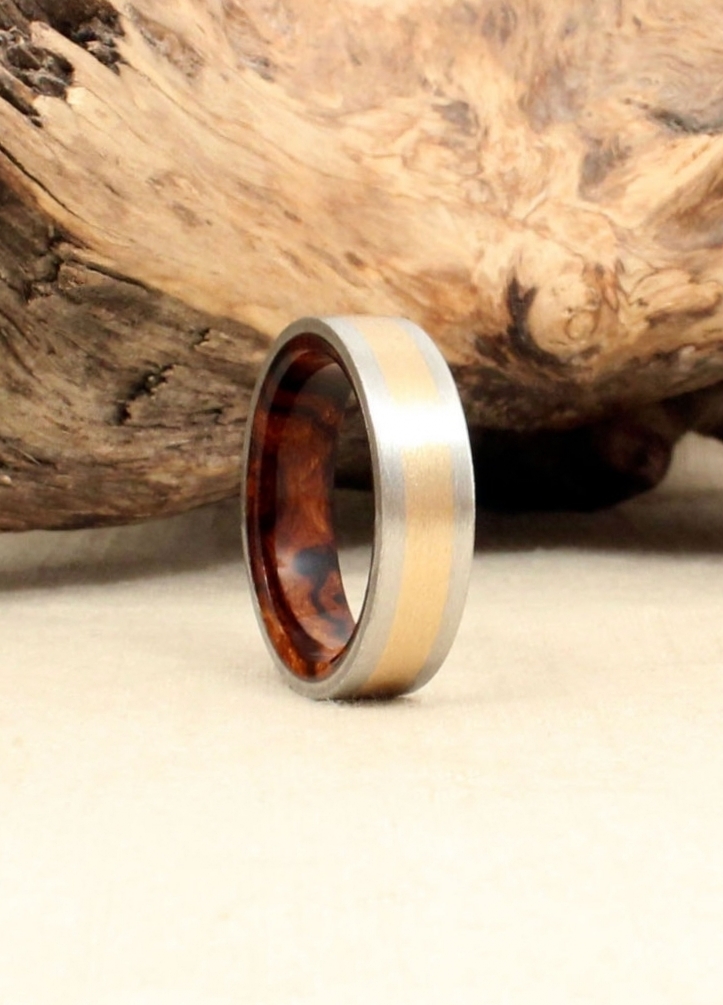 Handmade Whiskey Barrel Wedding Ring | Cobalt and Whiskey Barrel Oak ...