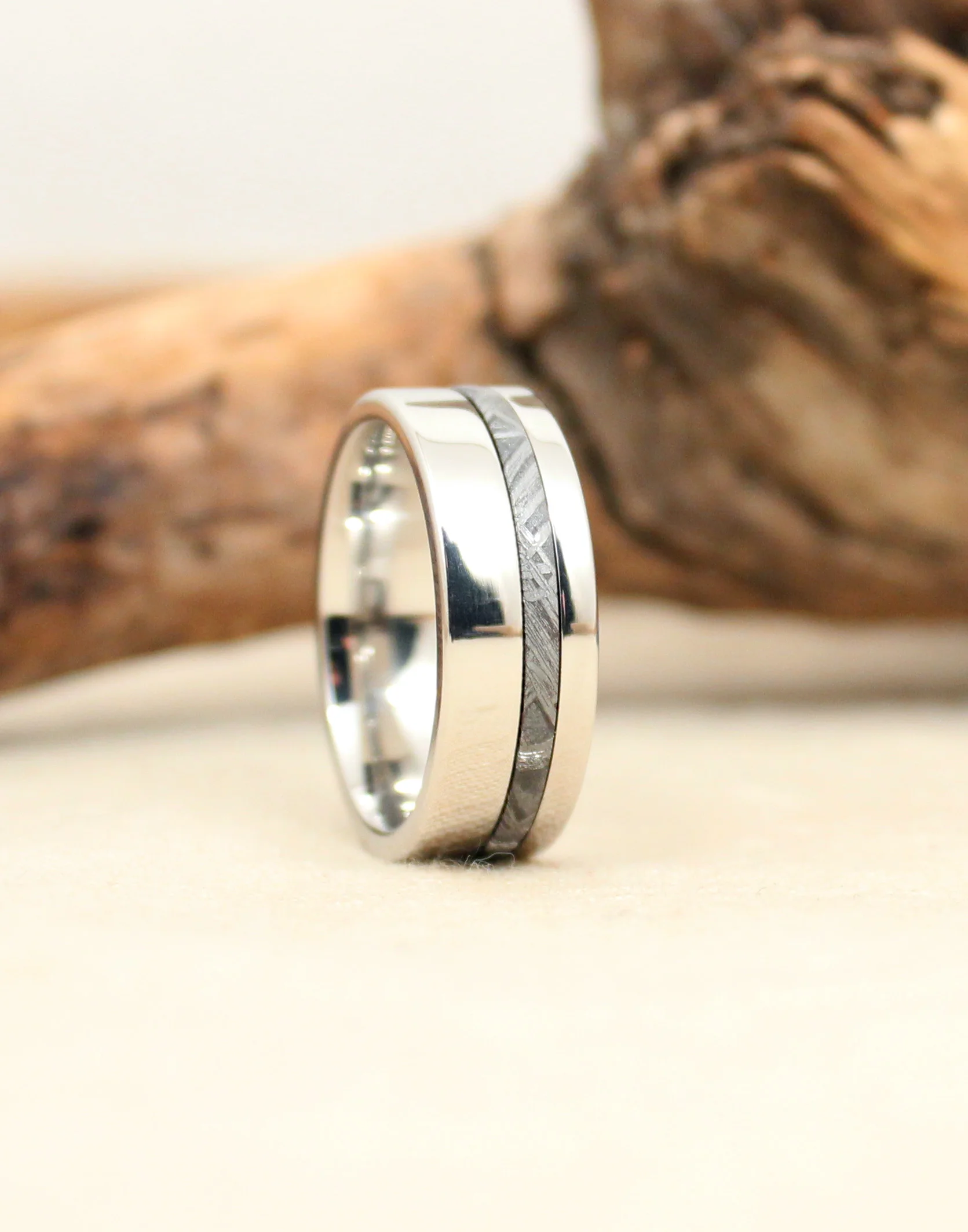 Handmade Whiskey Barrel Wedding Ring | Cobalt and Whiskey Barrel Oak ...