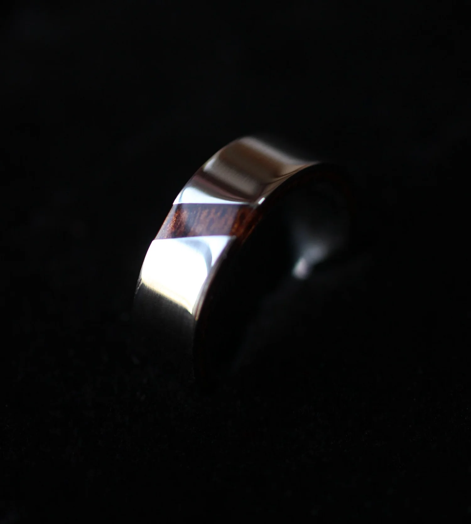Handmade Whiskey Barrel Wedding Ring | Cobalt and Whiskey Barrel Oak ...