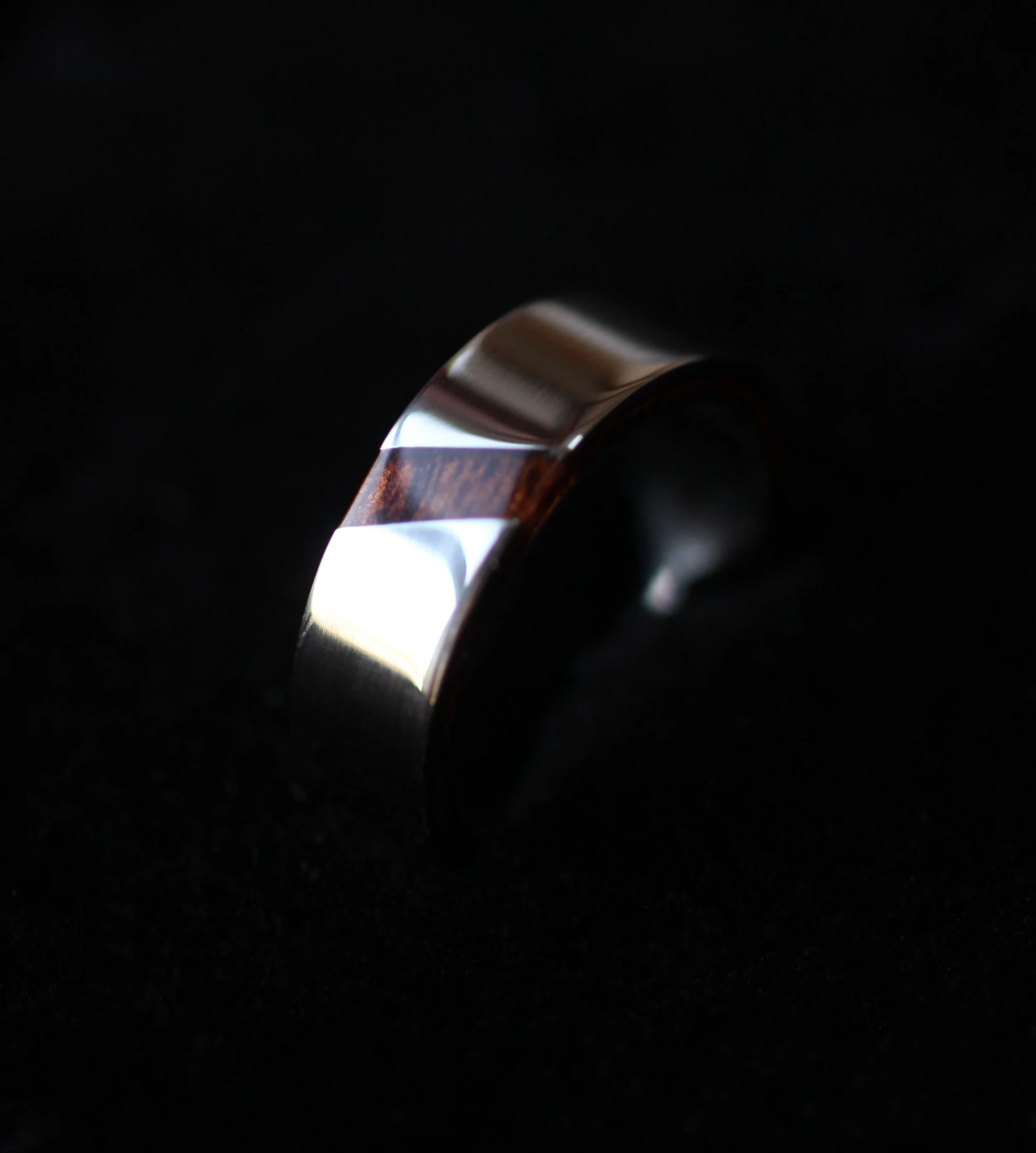 Handmade Whiskey Barrel Wedding Ring | Cobalt and Whiskey Barrel Oak ...