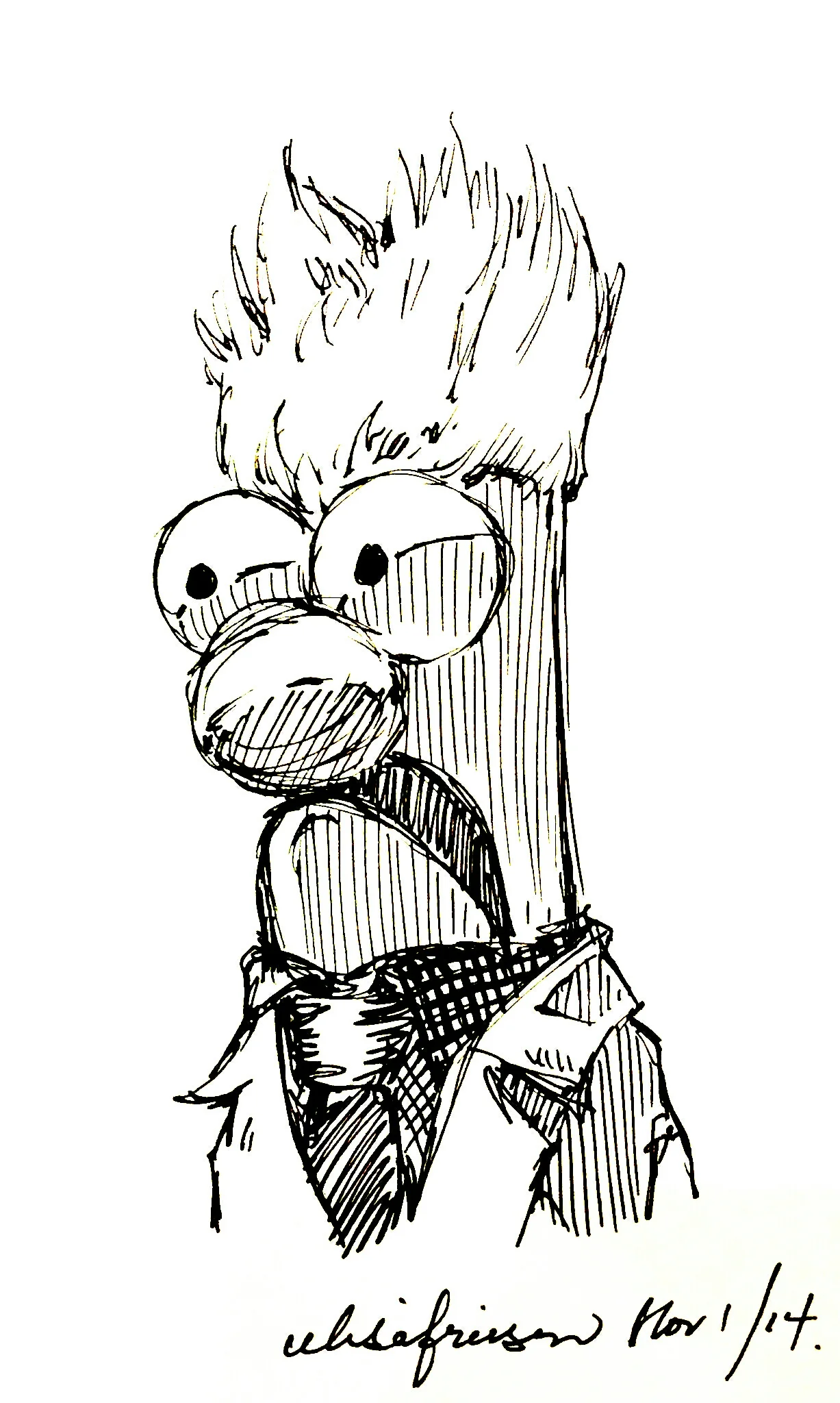 Beaker Muppets Drawing at Leah Crisp blog