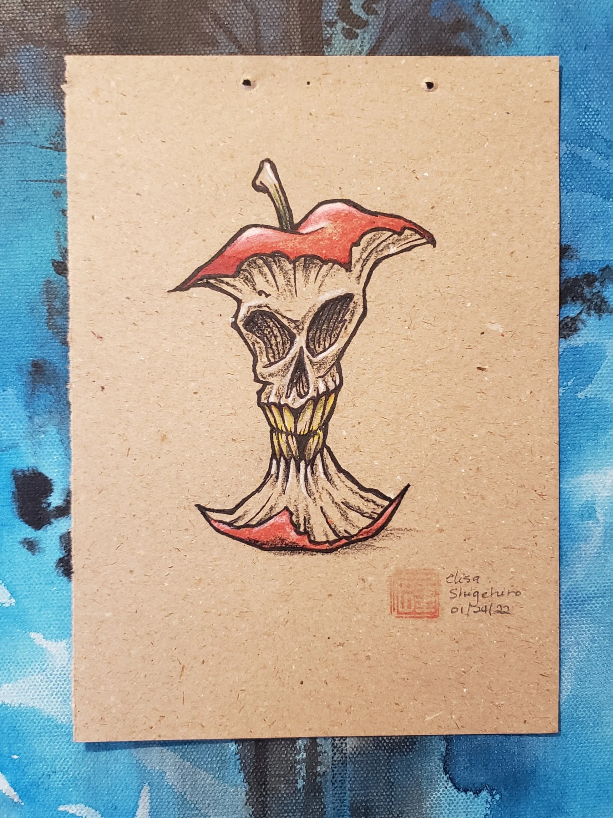 Rotten Apple Core Tattoo