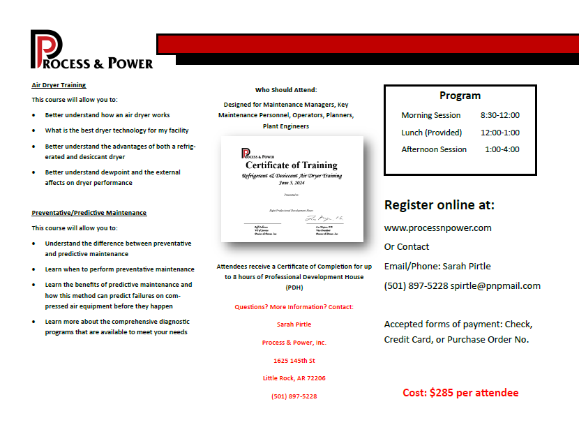 Refrigerant Dryer — Process & Power, Inc