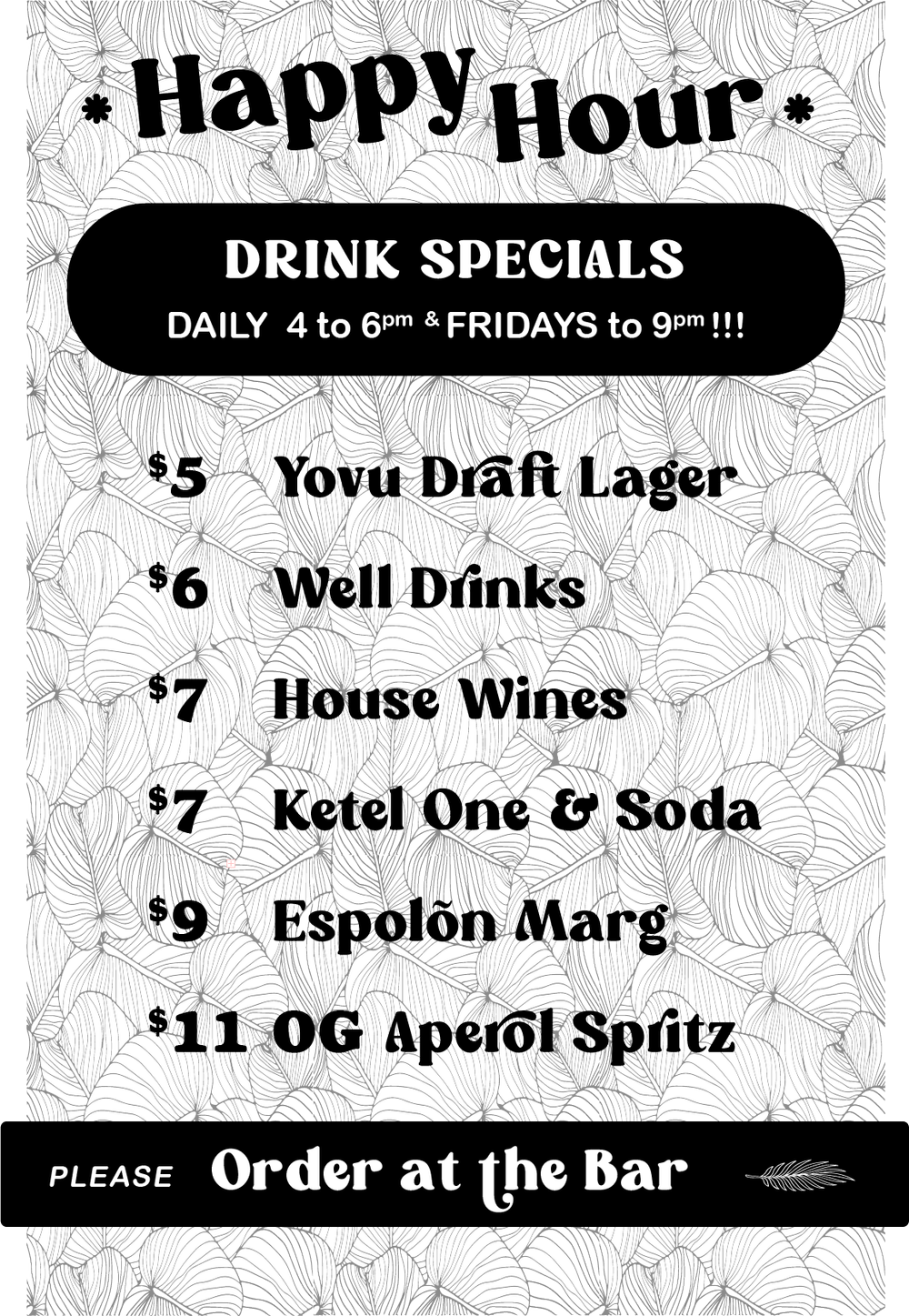 Menus — White Owl Social Club - Portland Food - Portland Events ...