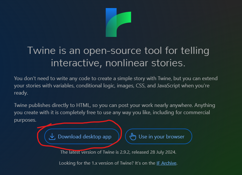 How To Download Twine — The Academy of Code