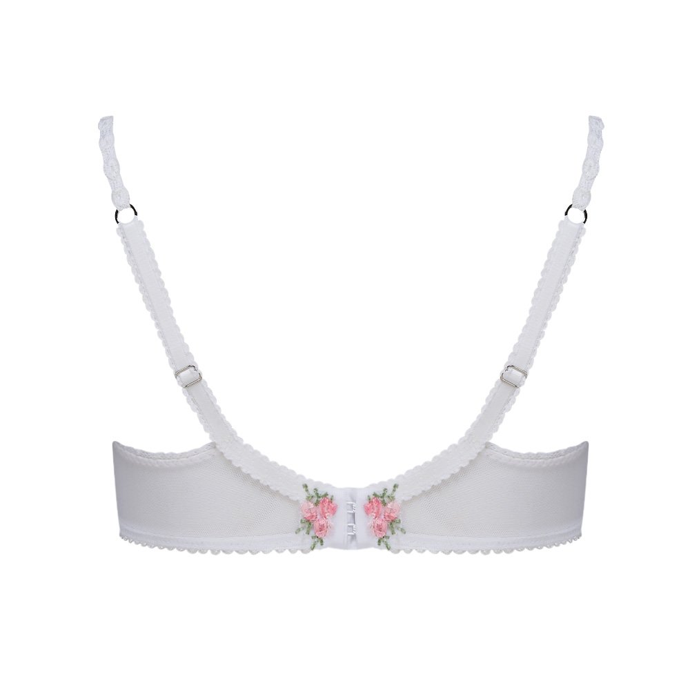 Audrey vintage pink rose and cotton point d'esprit bra — Buttress & Snatch