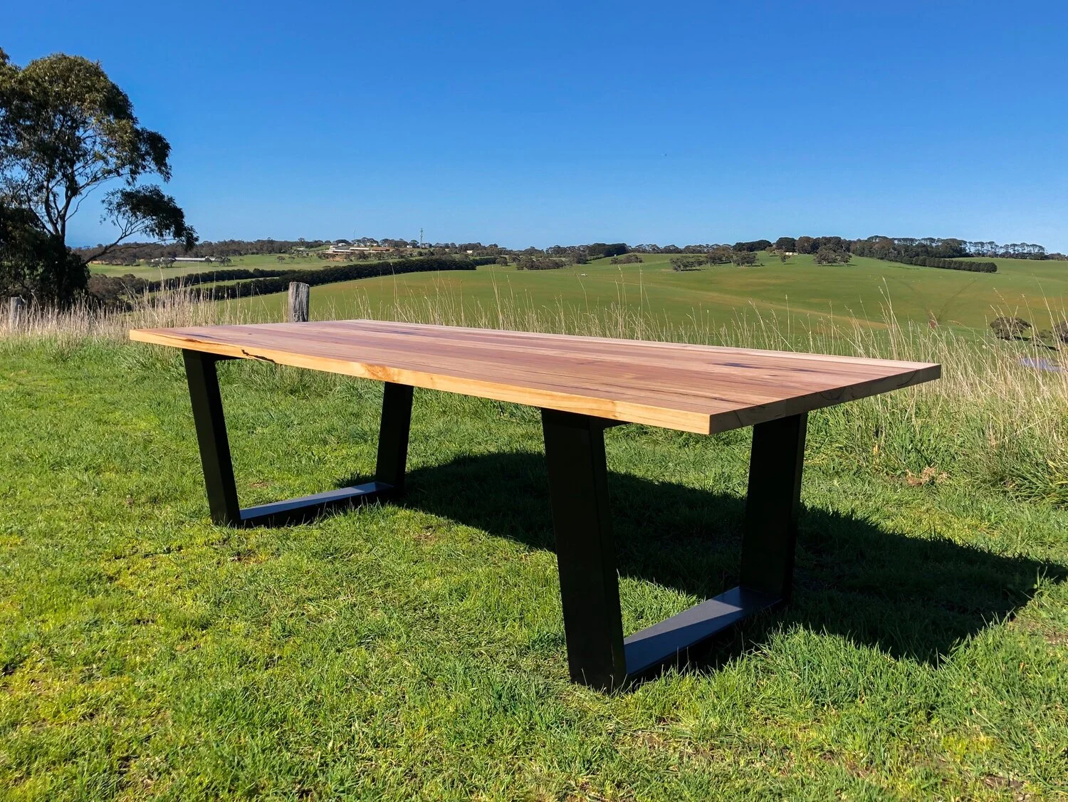 Introducing the Jarosite Solid Timber Black Metal Leg Dining Table