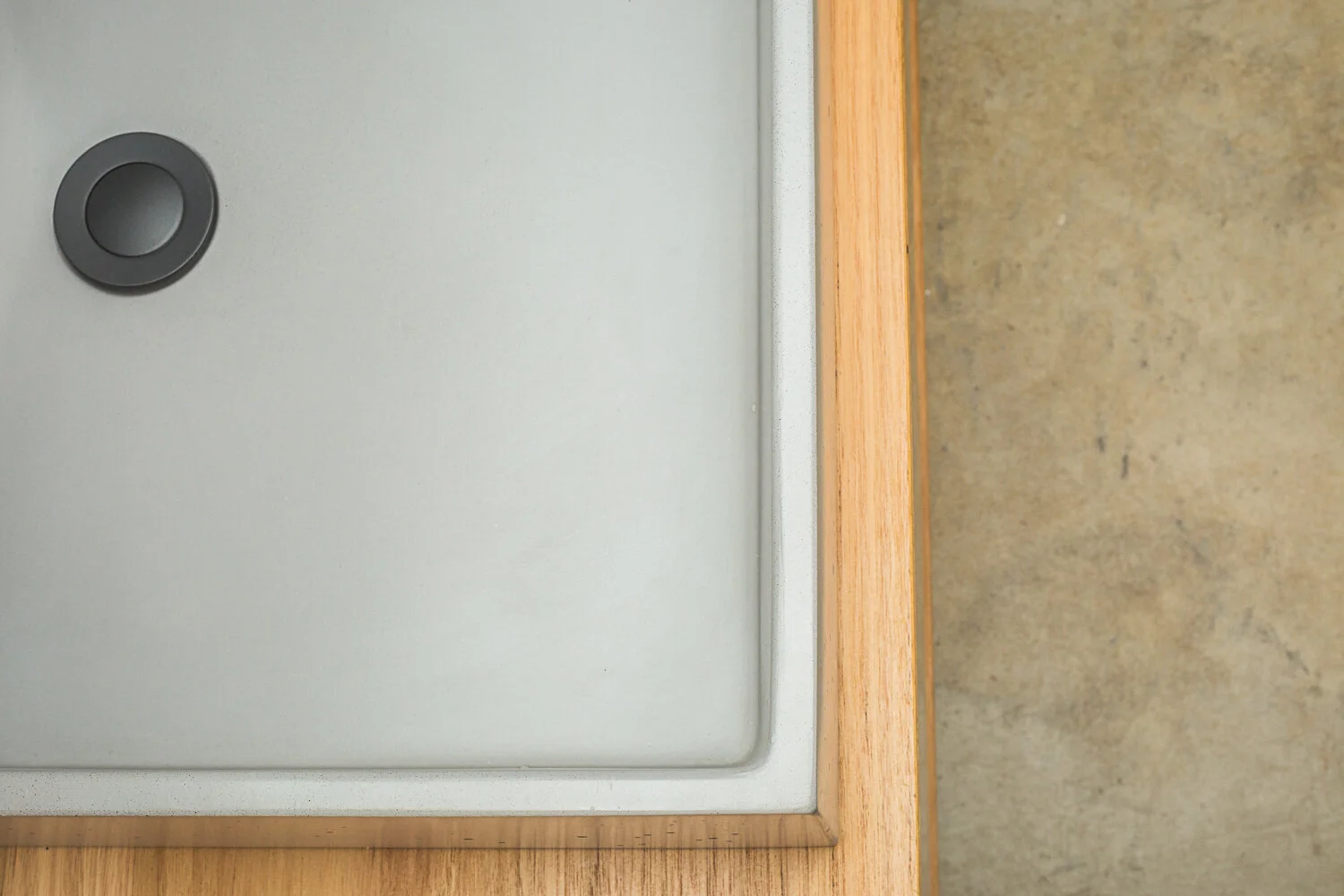 Rectangular concrete basin - Hand poured in Melbourne