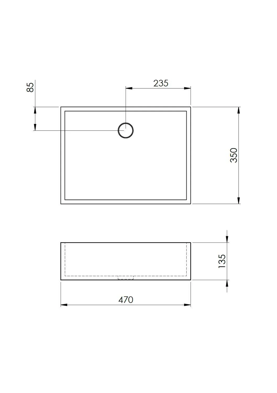 Rectangular concrete basin - Hand poured in Melbourne
