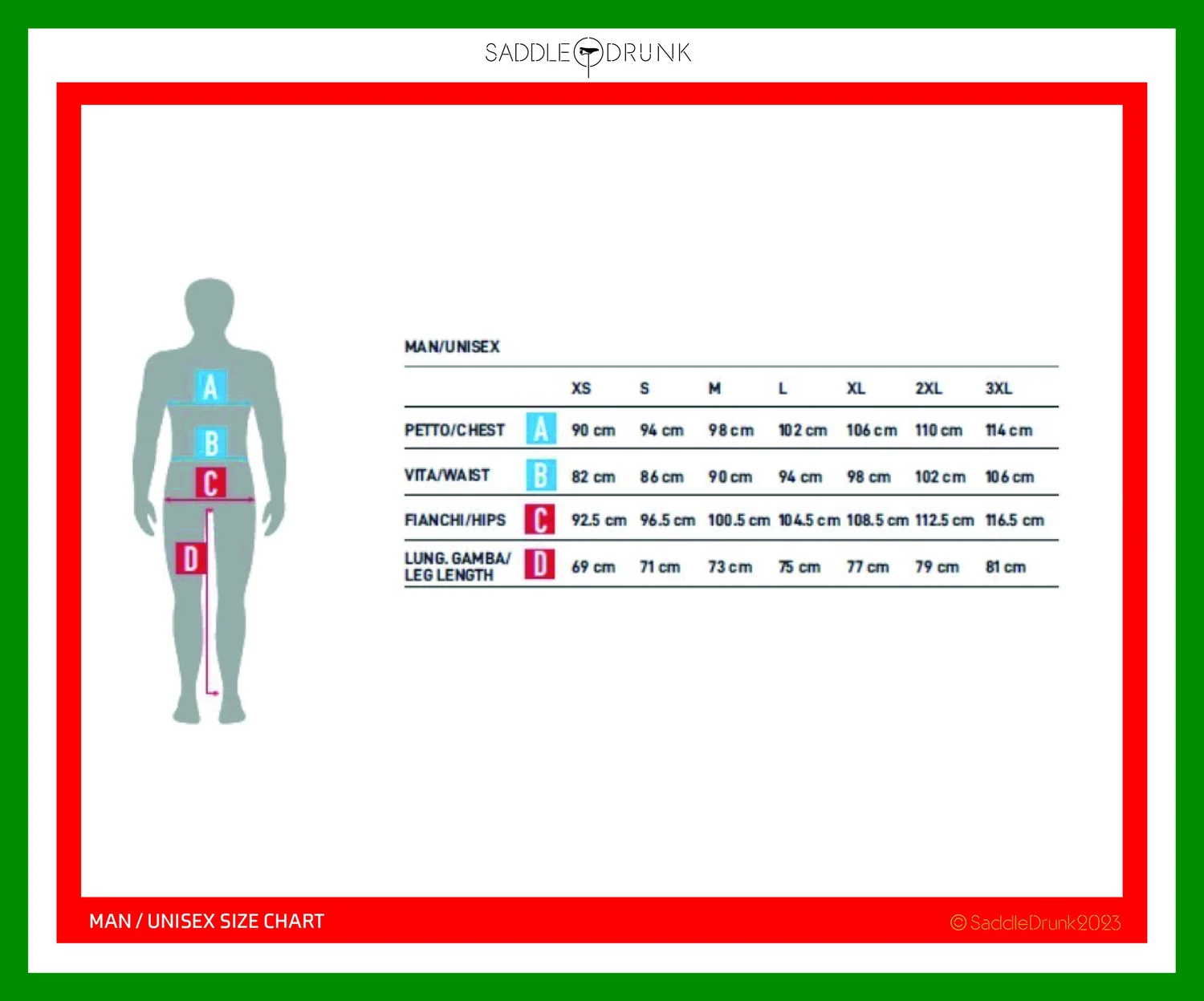 How to Measure & Size Chart — SaddleDrunk